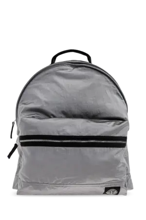 Stone Island Backpack With Logo - Grey