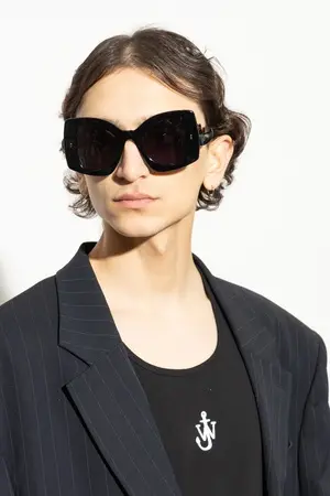 JW Anderson Square Frame Sunglasses With Wavy Temples