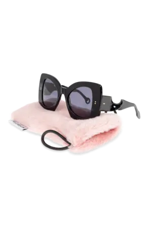 JW Anderson Square Frame Sunglasses With Wavy Temples