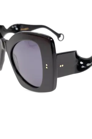 JW Anderson Square Frame Sunglasses With Wavy Temples