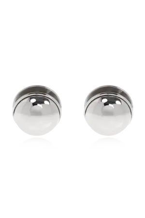 Alaïa Spherical Brass Earrings - Silver