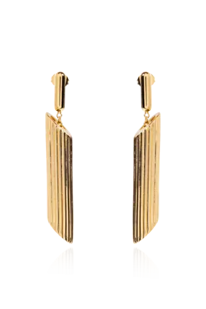 Moschino Geometric Drop Earrings - Gold