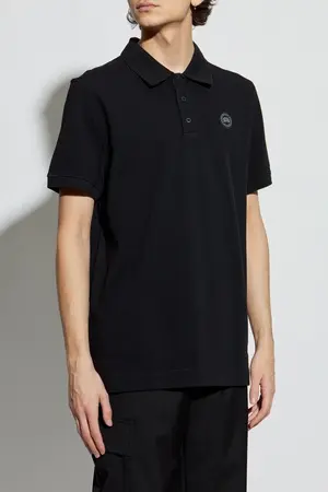 Canada Goose Polo With Logo Patch - Black