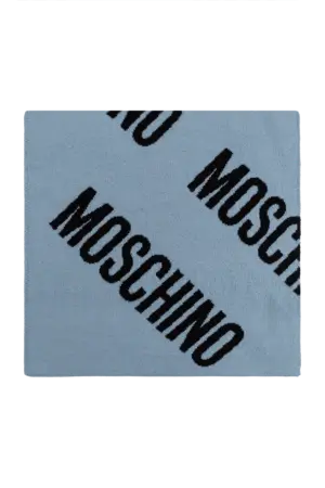 Moschino Scarf With Monogram - Blue
