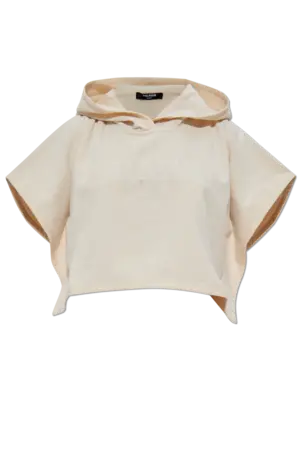 Balmain Cotton Poncho - Cream