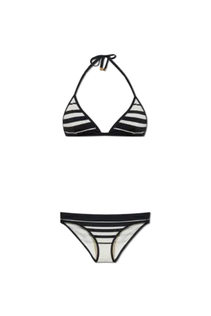 TOM FORD Striped Two-piece Swimsuit - Black
