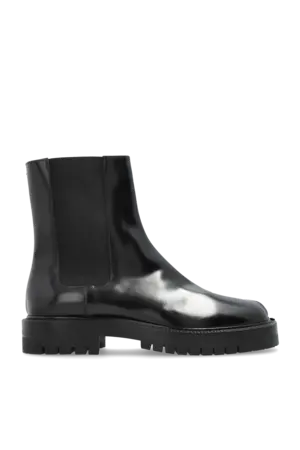 MAISON MARGIELA Patent Leather Chelsea Ankle Boots - Black