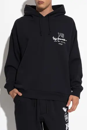 Y3 Oversized Cotton Knit Sweatshirt With Logo