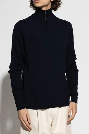 Sease Virgin Wool Stand-up Collar Sweater