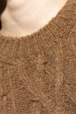 MARANT ETOILE Ysor Cable Knit Sweater - Brown