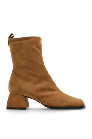 NODALETO Suede Heeled Ankle Boots