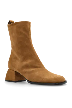 NODALETO Suede Heeled Ankle Boots