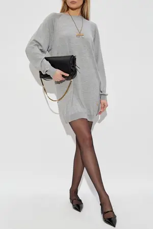 Moschino Backless Wool And Silk Dress