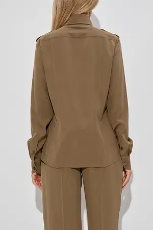 TOM FORD Silk Shirt With Epaulettes
