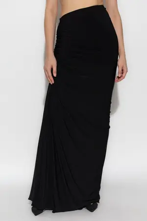 Alaïa Side-draped Maxi Skirt - Black