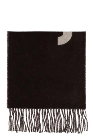 Jacquemus Scarf With Logo - Brown