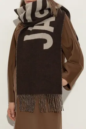 Jacquemus Scarf With Logo - Brown