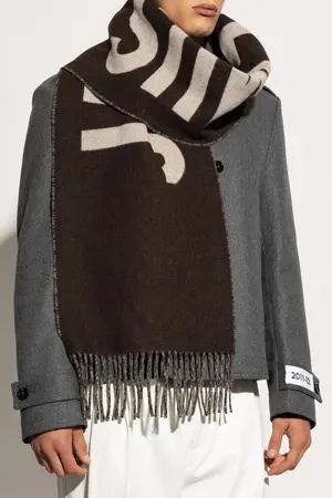 Jacquemus Scarf With Logo - Brown