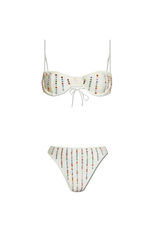 Oseree Embellished Two-piece Swimsuit - White