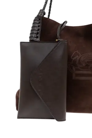 Etro Suede Shoulder Bag - Brown