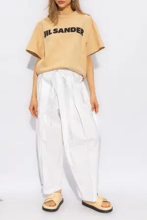 JIL SANDER Oversized Organic Cotton Trousers