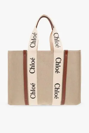Chloé Woody Large Shopper Bag - Beige