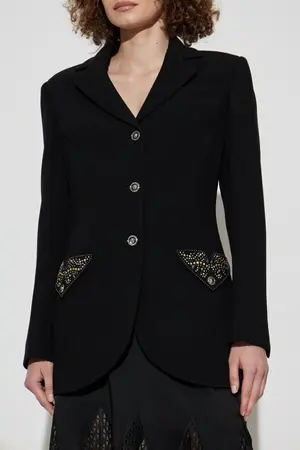 Versace Blazer With Shimmering Appliqués