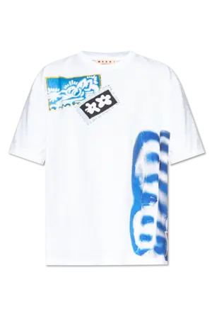 Marni T-shirt With A Pattern - White