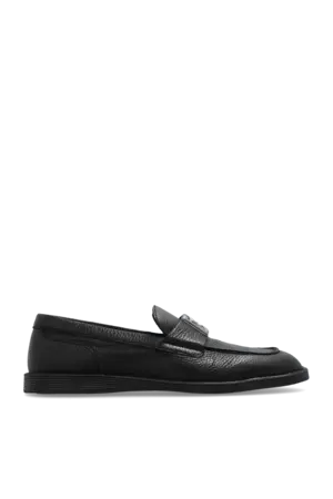 Dolce & Gabbana Leather Loafers With Logo Hardware