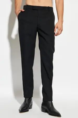 Alexander McQueen Wool Pleated Trousers