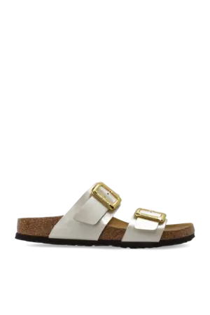 BIRKENSTOCK Sydney Cushion Buckle Slides - Cream