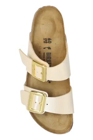 BIRKENSTOCK Sydney Cushion Buckle Slides - Cream