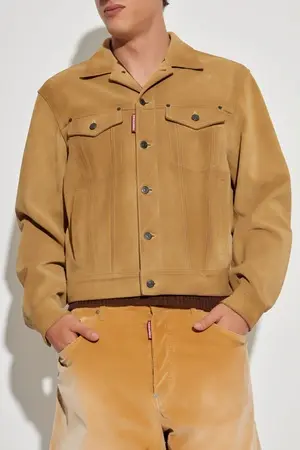 Dsquared2 Suede Leather Trucker Jacket