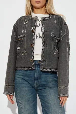 R13 Denim Jacket With Appliqués