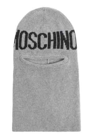 Moschino Balaclava With Logo - Grey