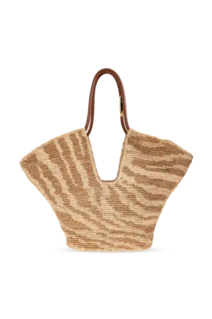 Zimmermann Raffia Shopper Bag - Beige