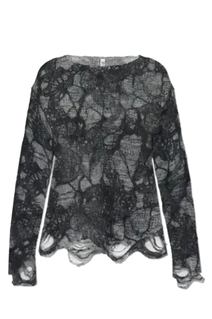 R13 Vintage-effect Sweater - Grey
