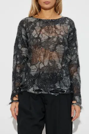 R13 Vintage-effect Sweater - Grey
