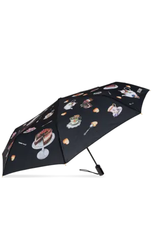 Moschino Folding Umbrella - Black
