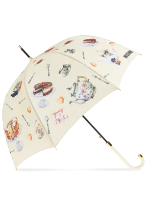 Moschino Patterned Umbrella - Cream