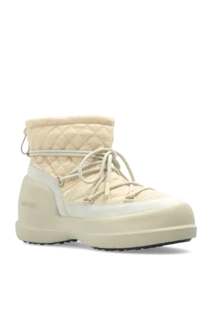 Moon Boot Mezzaluna Quilted Mid Snow Boots - Cream