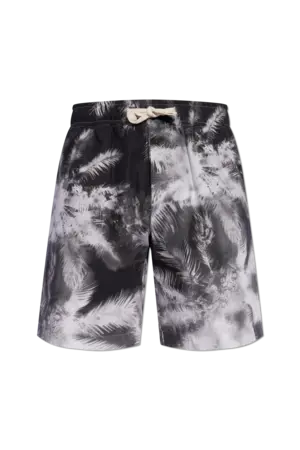 Palm Angels Cotton Shorts With Abstract Print