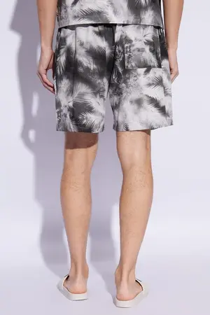 Palm Angels Cotton Shorts With Abstract Print