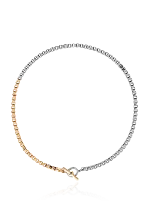 ALLSAINTS Two-tone Brass Link Necklace - Silver
