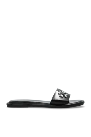 Tory Burch T Lock Slides - Black