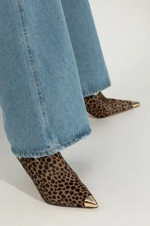 Michael Kors Kasia Leopard Print Heeled Ankle Boots