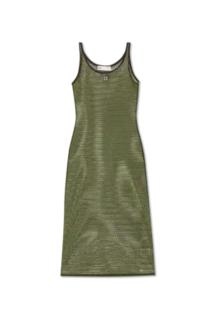 Tory Burch Transparent Dress With Spaghetti Straps - Green