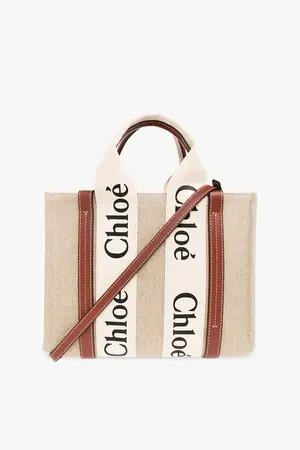 Chloé Woody Small Shopper Bag - Beige