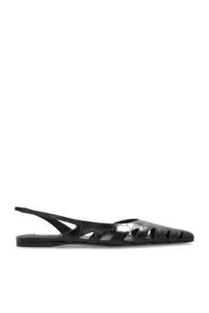 Alaïa Leather Ballerinas - Black