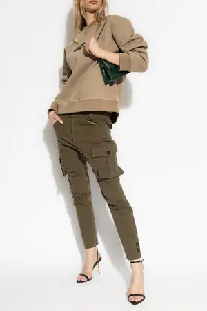 Dsquared2 Dark Cotton Blend Cargo Pants